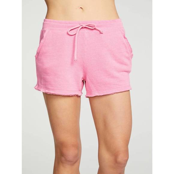 Chaser | Shorts | New Chaser French Terry Short In Baby Pink | Poshmark